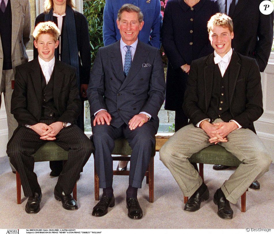 Confirmation du prince Harry à Eton - Princes Charles, Harry et William ...