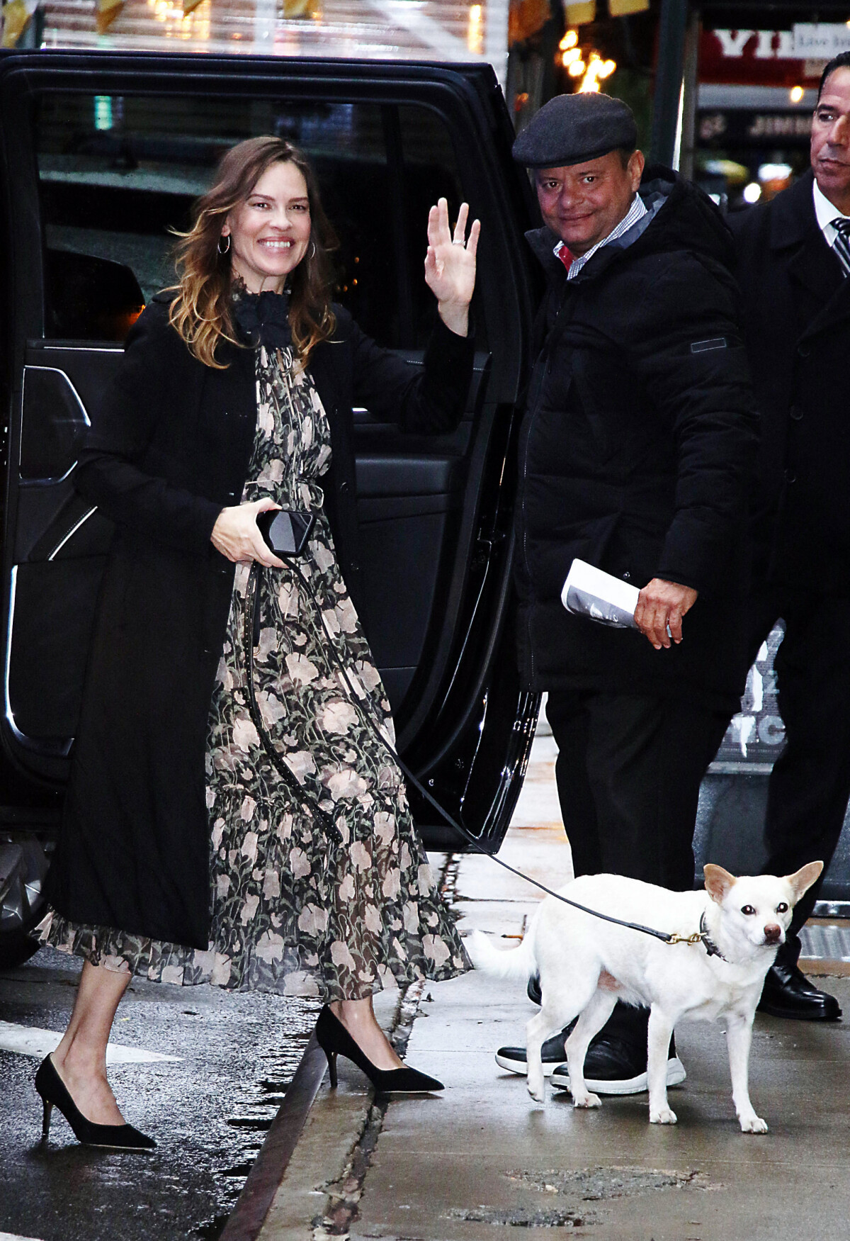 Photo : Hilary Swank arrive à l'émission "Good Morning America" à New ...