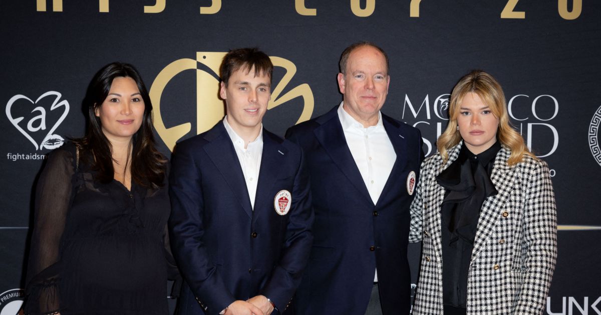 Louis Ducruet et sa femme Marie (enceinte), le prince Albert II de ...