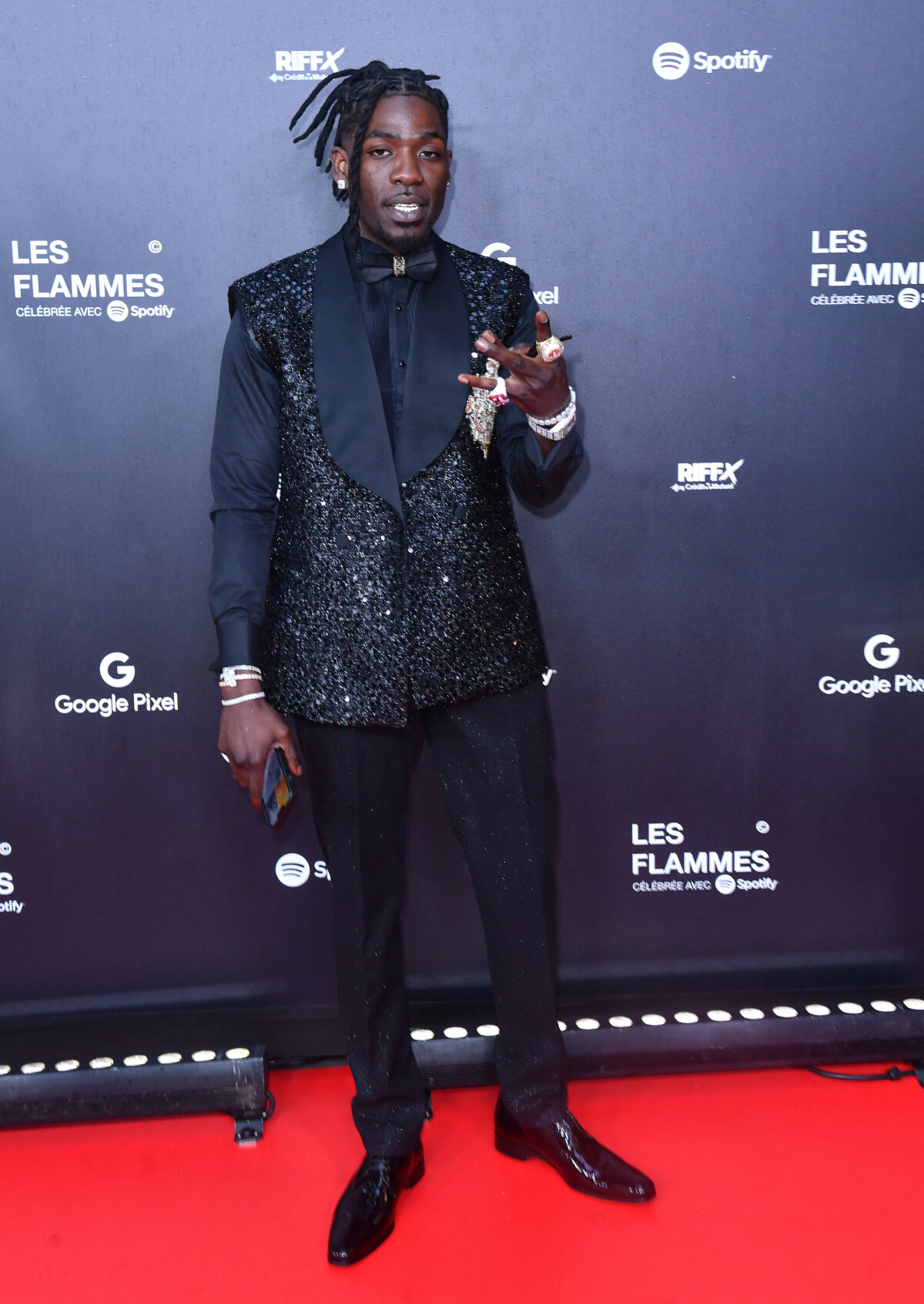 Photo : Gazo - Photocall de la première cérémonie des Flammes, dédiée ...