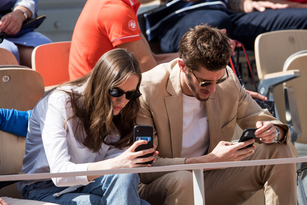 Photo : Maja Simonsen et Jean-Baptiste Maunier dans les tribunes lors ...