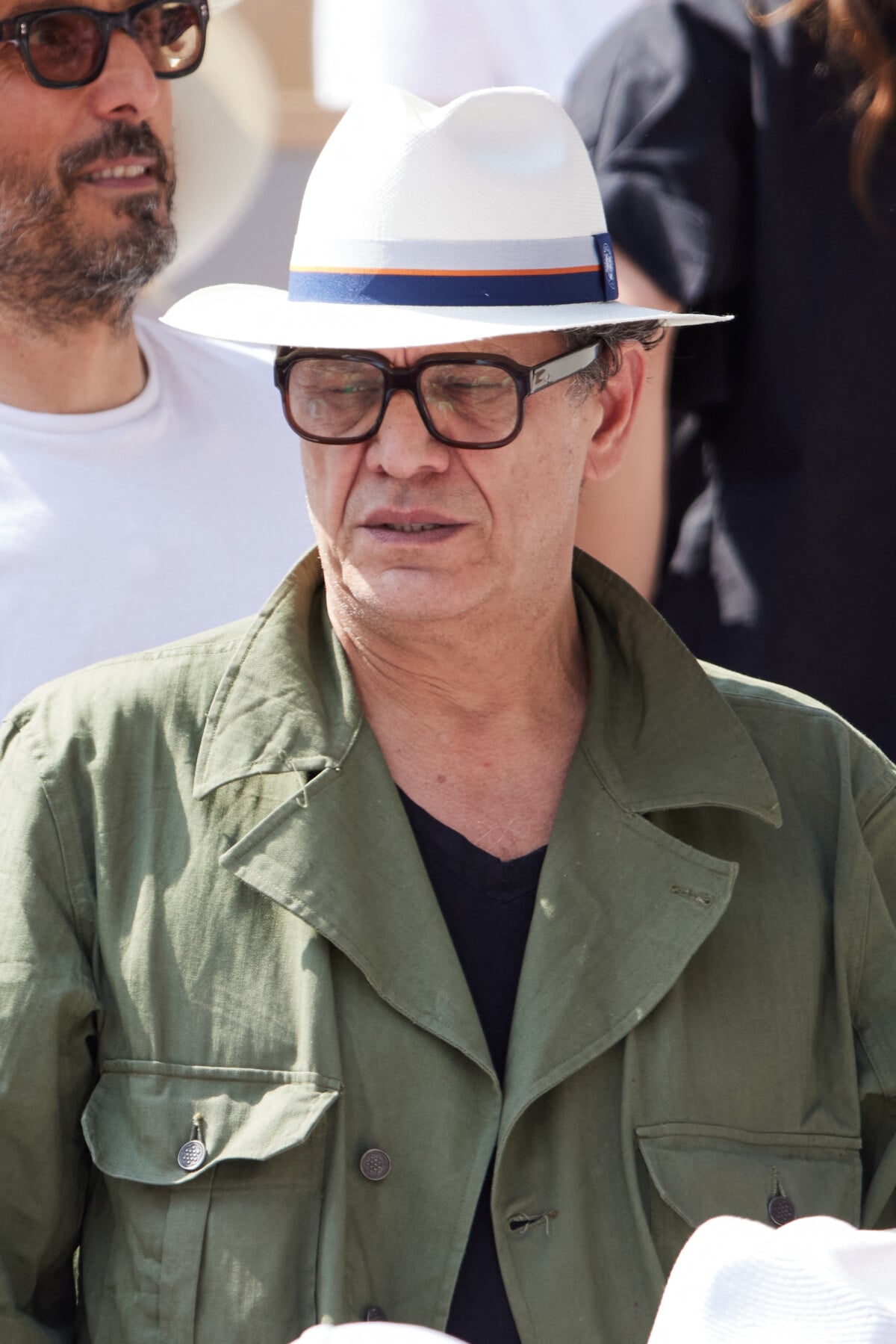 Photo : Marc Lavoine et Vincent Elbaz en tribunes lors des ...