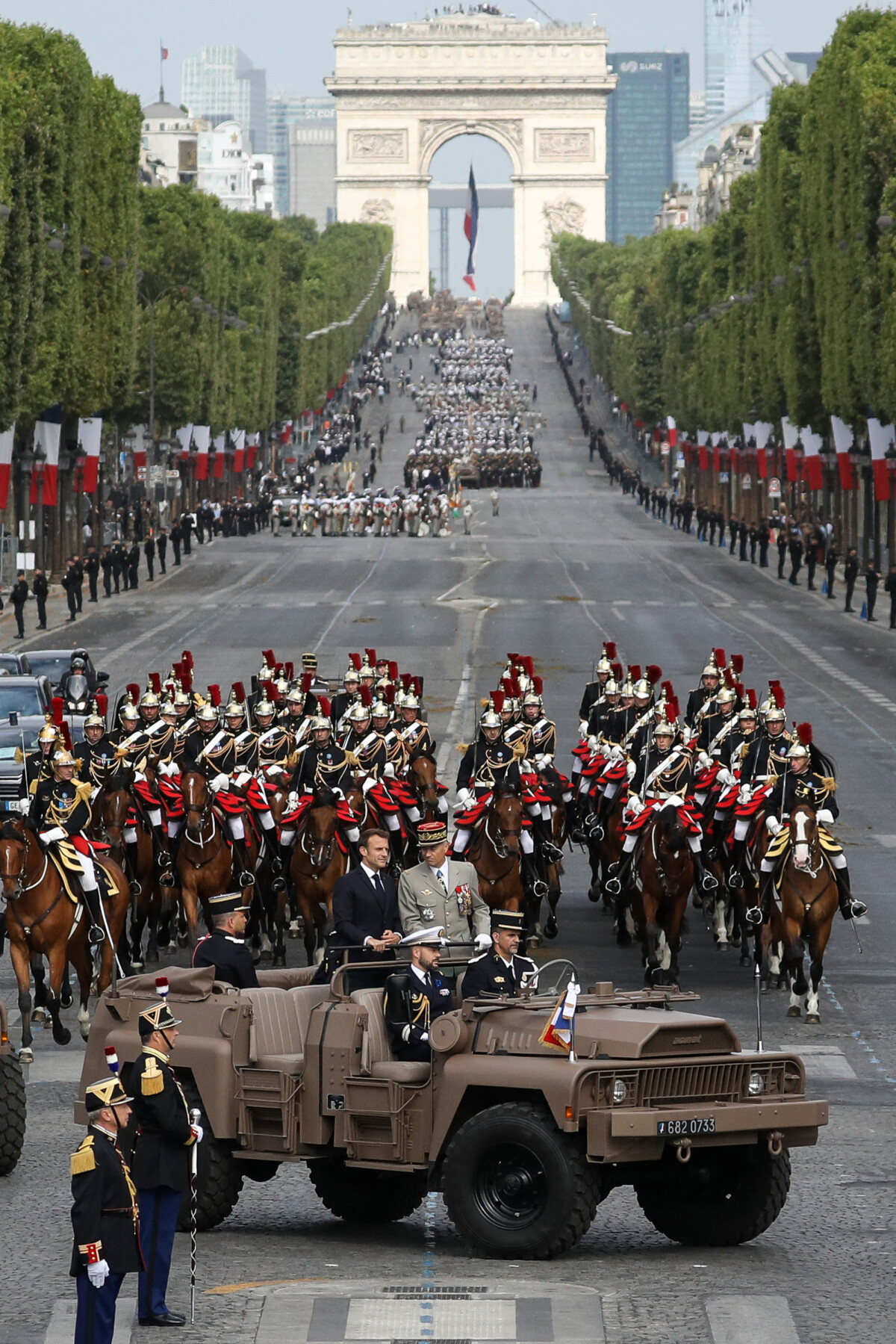 Photo : Le président français Emmanuel Macron lors de la cérémonie du ...