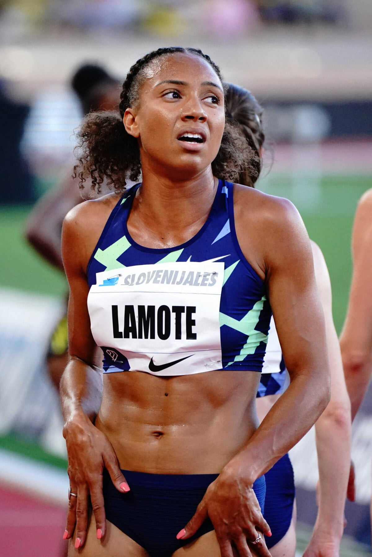 Photo : Renelle Lamote (France) - Édition 2021 du prestigieux meeting Herculis EBS au stade ...