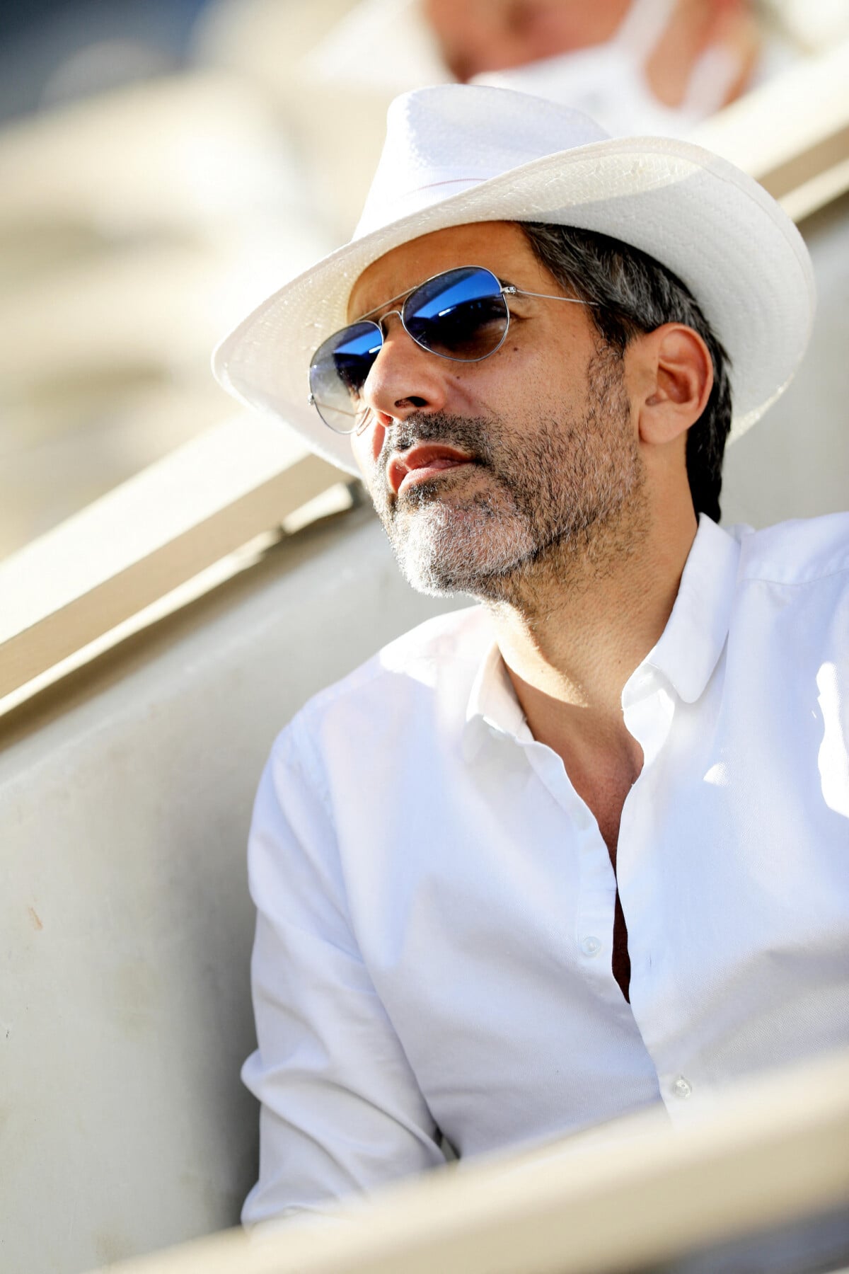Photo : Ary Abittan dans les tribunes lors de la finale hommes des ...