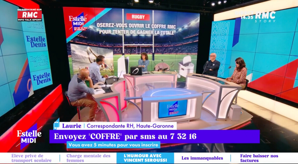Photo : Estelle Denis et ses collègues sur le plateau d'"Estelle Midi ...