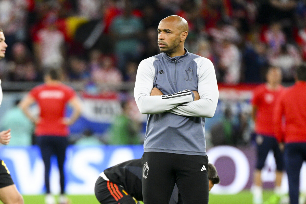 Photo : Thierry Henry lors du match "Croatie - Belgique" lors de la ...