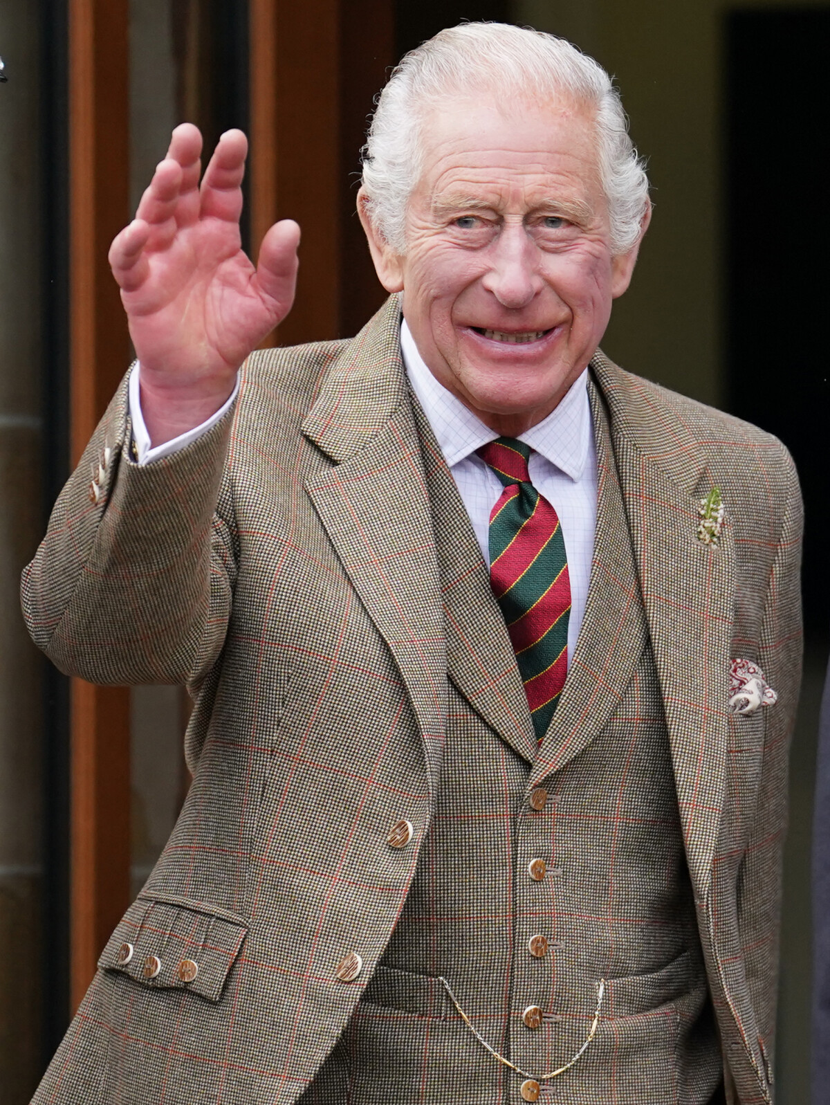 Photo : Le roi Charles III d'Angleterre, lors de la visite du centre de ...