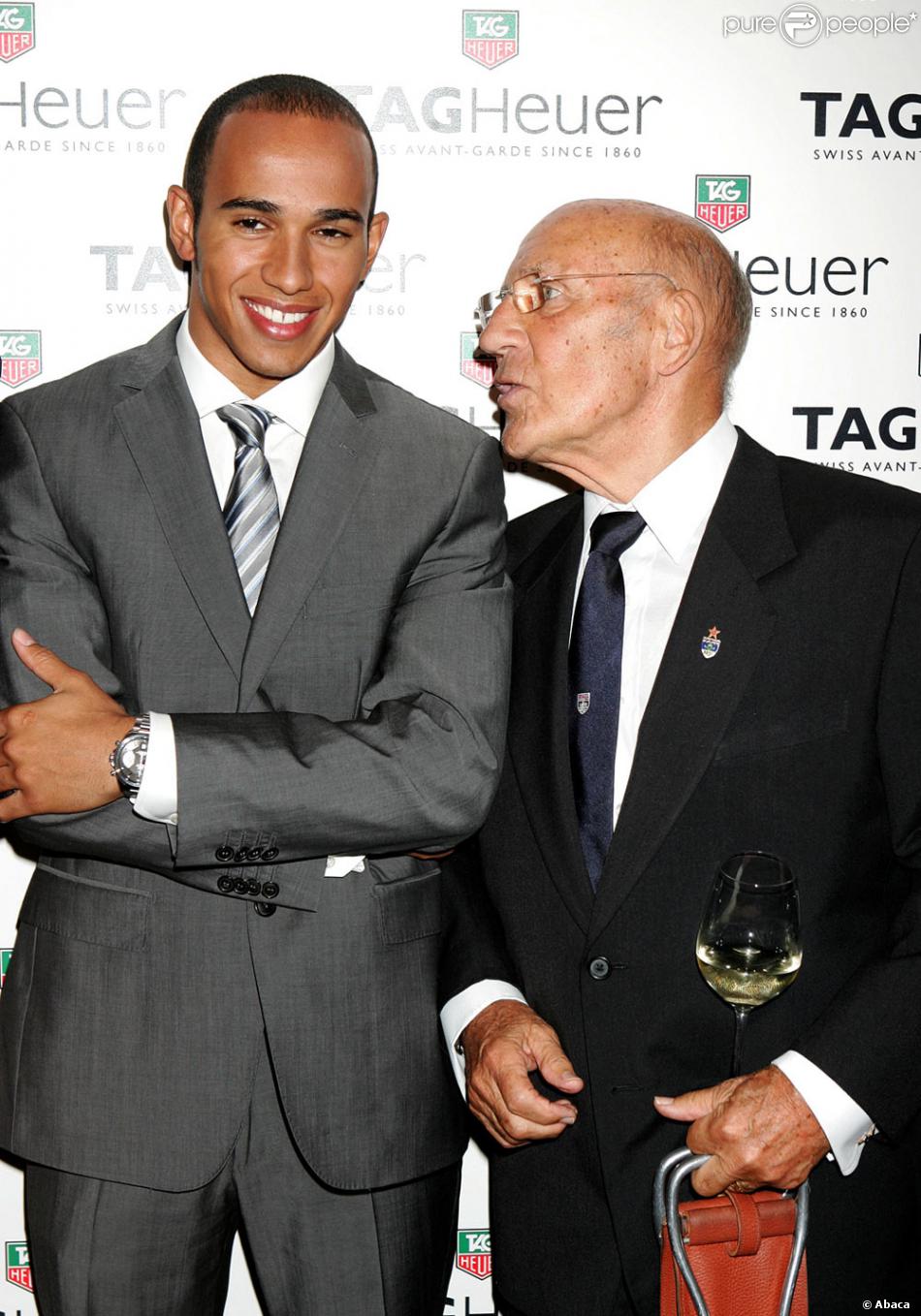 Lewis Hamilton et Sir Stirling Moss, ancien pilote de F1 surnommé le ...