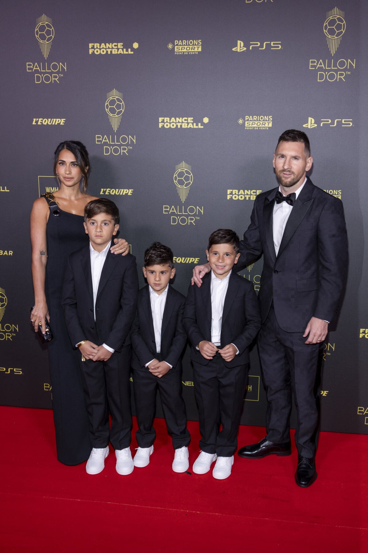 Photo : Lionel Messi avec sa femme Antonela Roccuzzo et ses fils Thiago ...