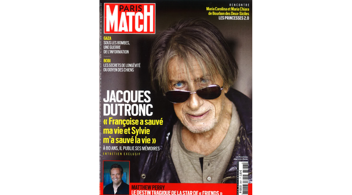 Photo : Jacques Dutronc en couverture du numéro du 2 novembre de "Paris ...