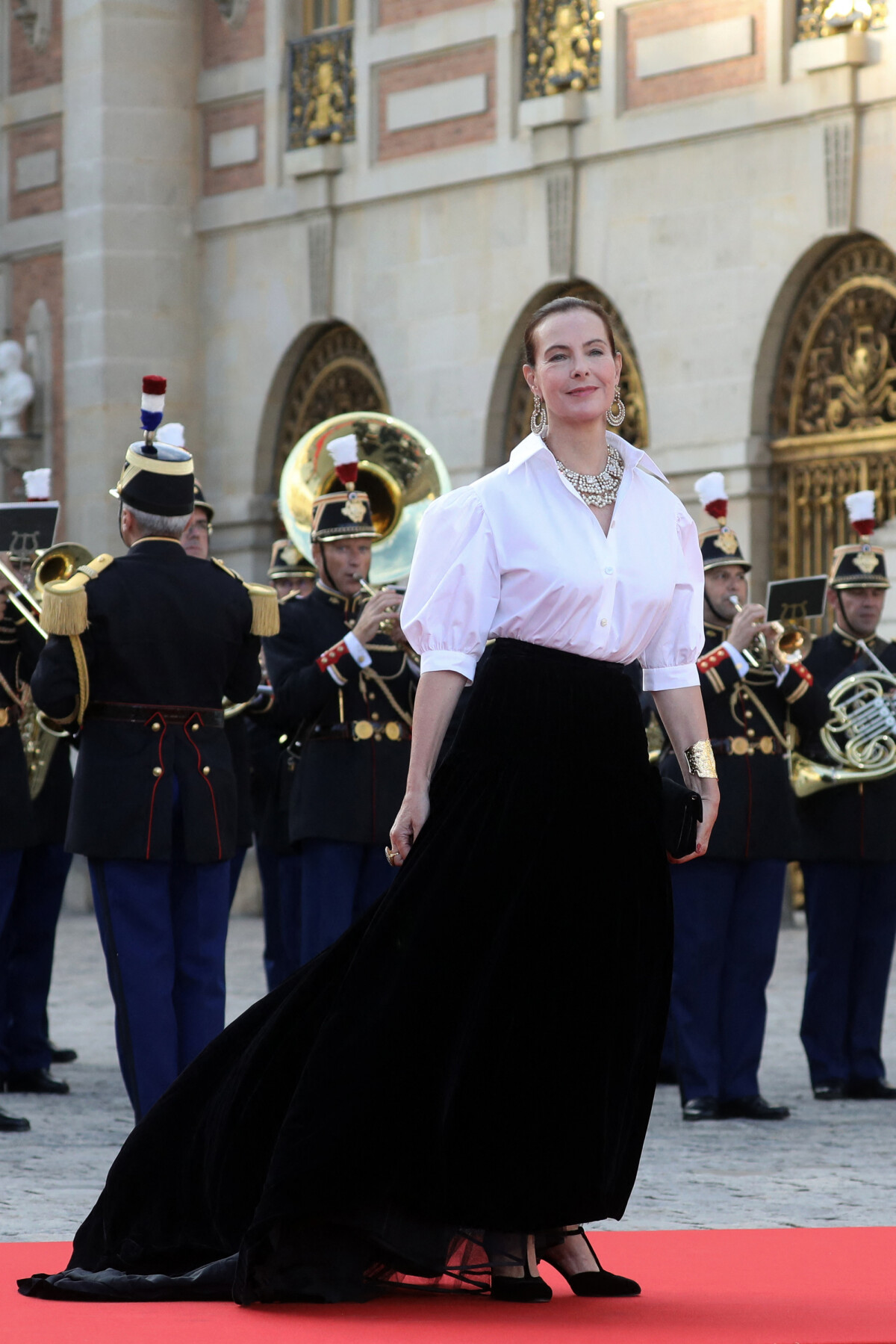 Photo : L'actrice Carole Bouquet - Dîner d'Etat au château de ...