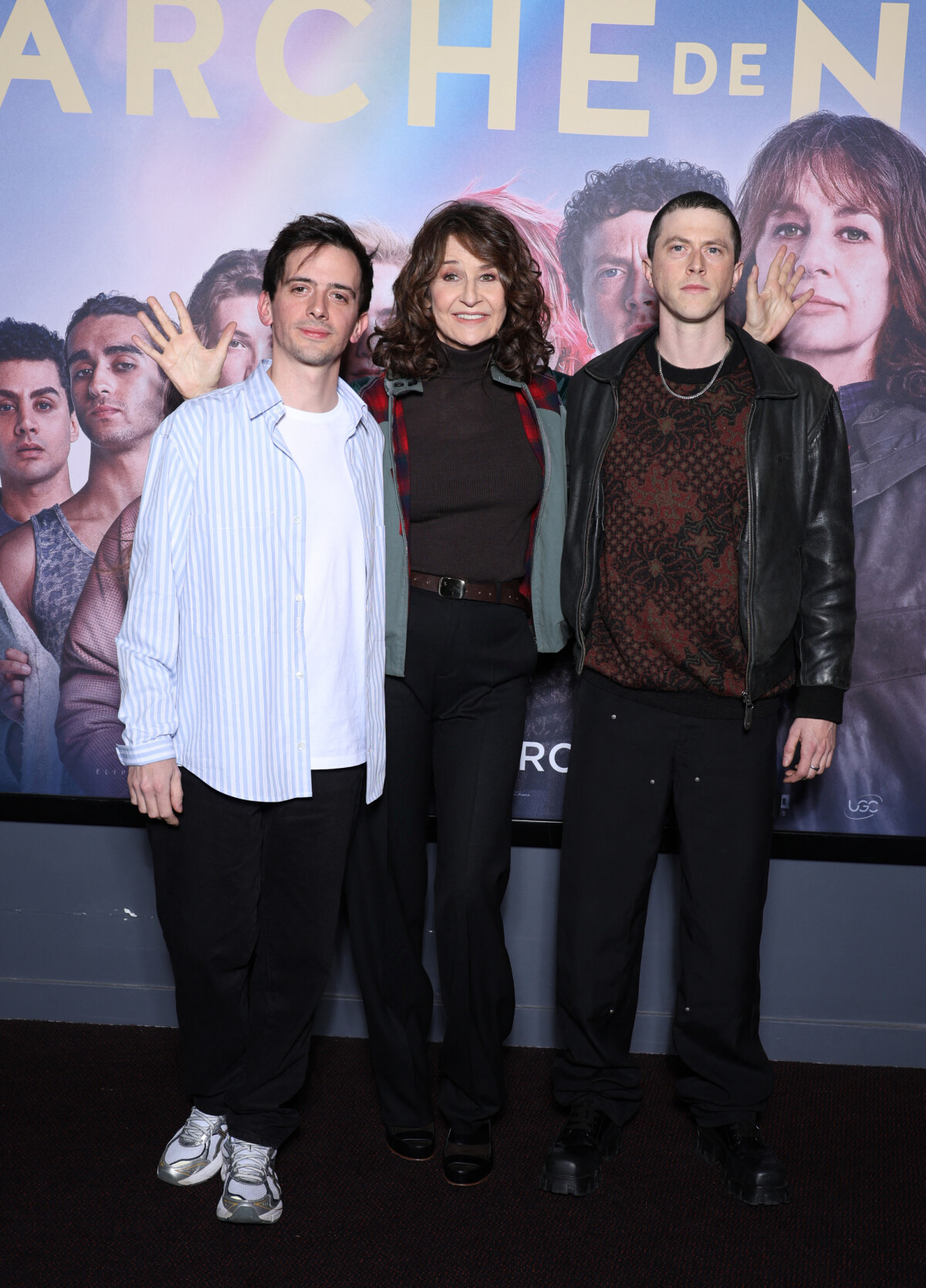 Photo : Bryan Marciano, Valérie Lemercier et Finnegan Oldfield - Avant-première du film "L'arche ...
