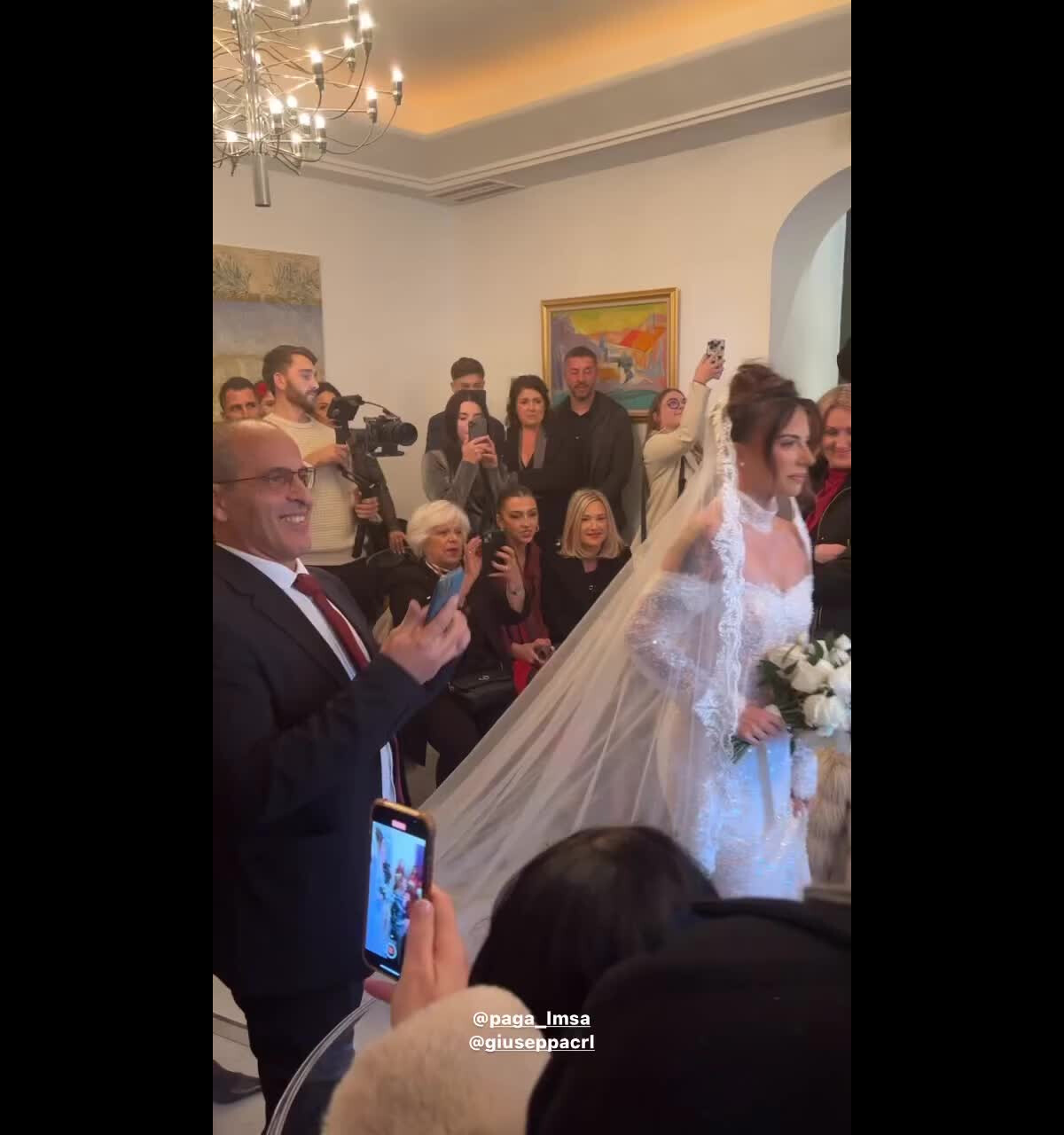 Vidéo : Mariage de Paga et Giuseppa, 2 décembre 2023, Instagram ...