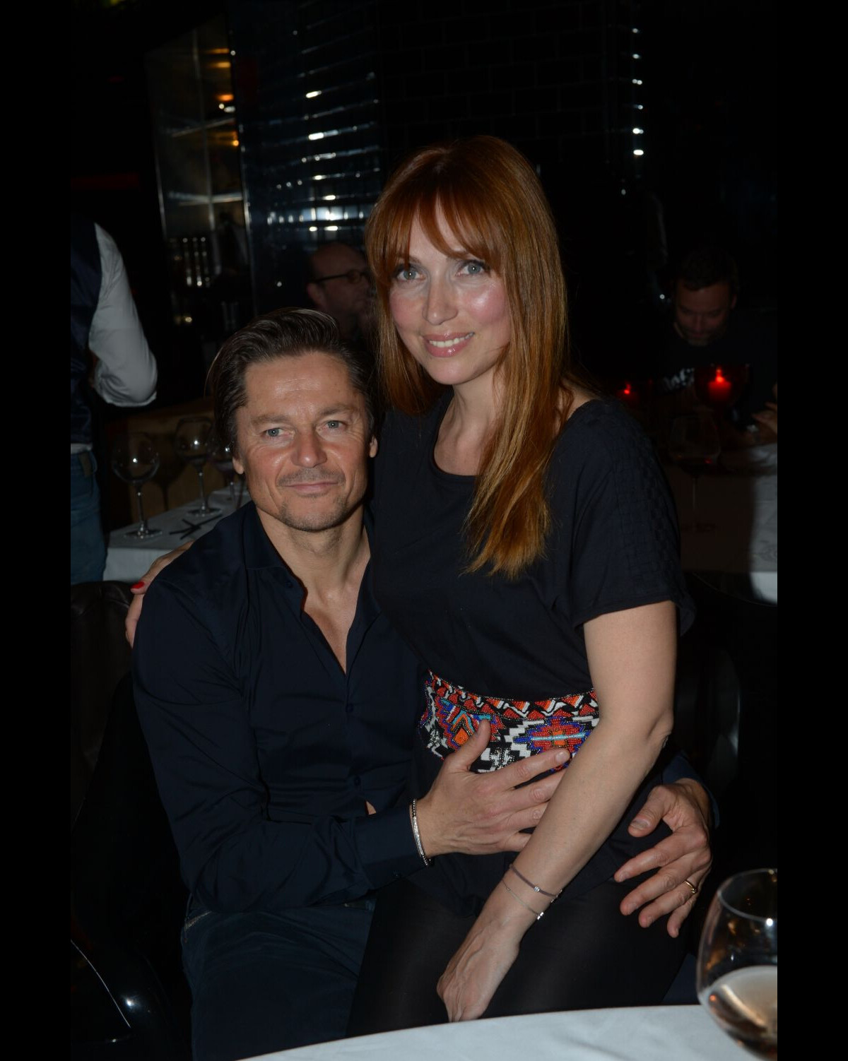 Photo : Exclusif - Daniel Bravo et sa femme Eva à la soirée "Les filles de Paris" mis en place ...