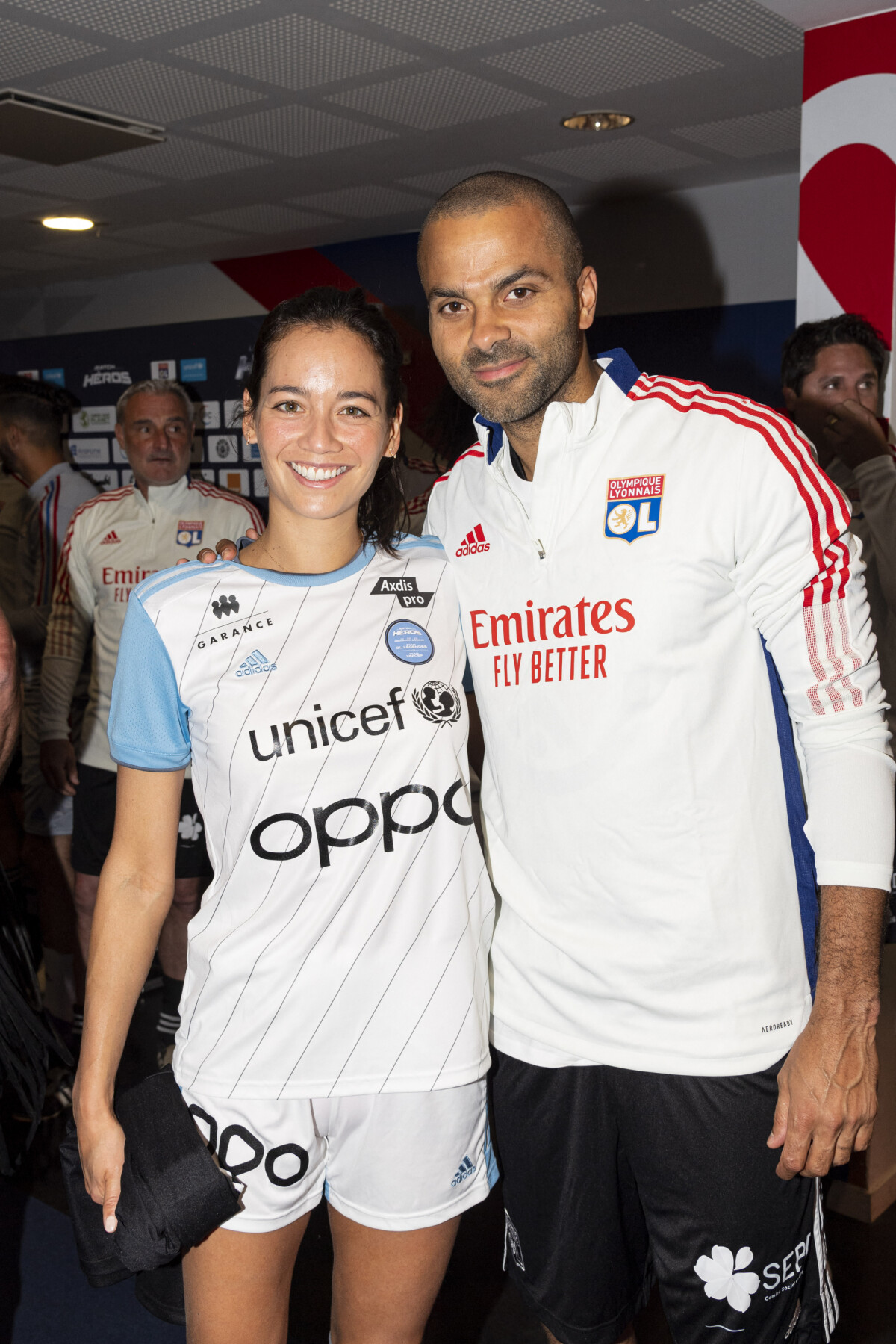 Photo : Exclusif - Alizé Lim et Tony Parker lors du match de football ...