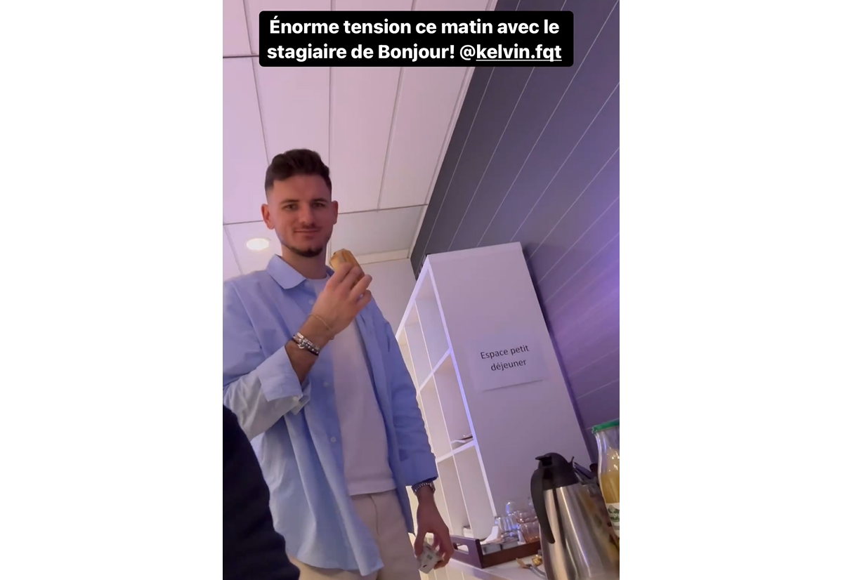Photo : Benjamin Muller dévoile les coulisses de "Bonjour !" sur Instagram, le 12 février 2024 ...