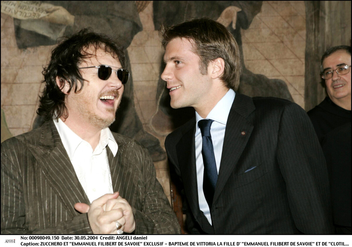 Photo : Zucchero plaisante avec Emmanuel-Philibert de Savoie en marge ...