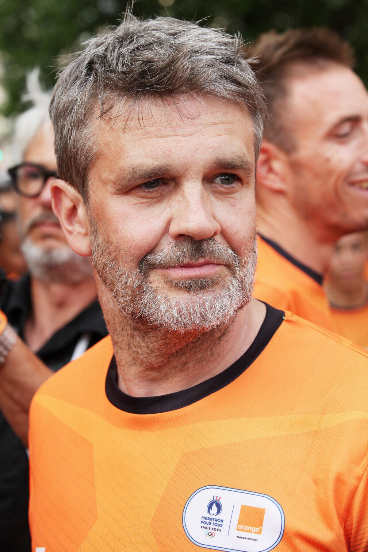 Photo : Hervé Mathoux (journaliste) lors du marathon Orange Night Run ...