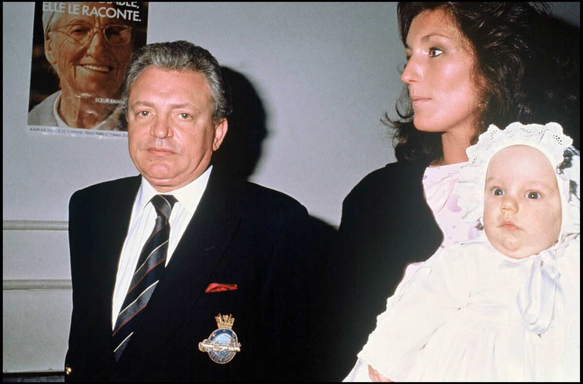 Photo : ARCHIVES - Jacques Martin et son ex-femme Cécilia au baptême de leur fille Jeanne-Marie ...
