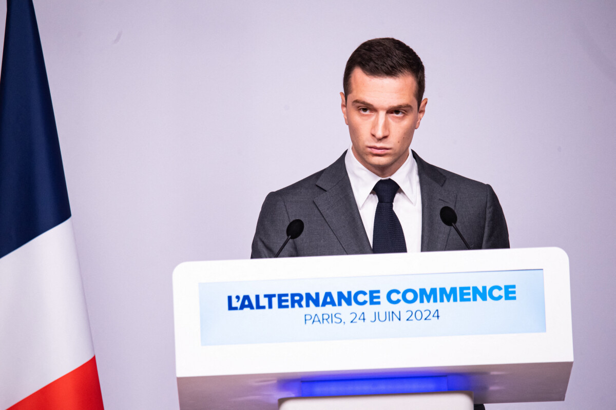 Photo : Jordan Bardella - J.Bardella détaille son programme lors de sa ...