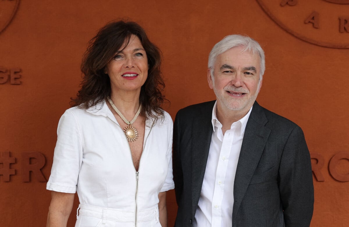 Photo : Catherine Bancarel et son mari Pascal Praud - Célébrités au village des Internationaux ...