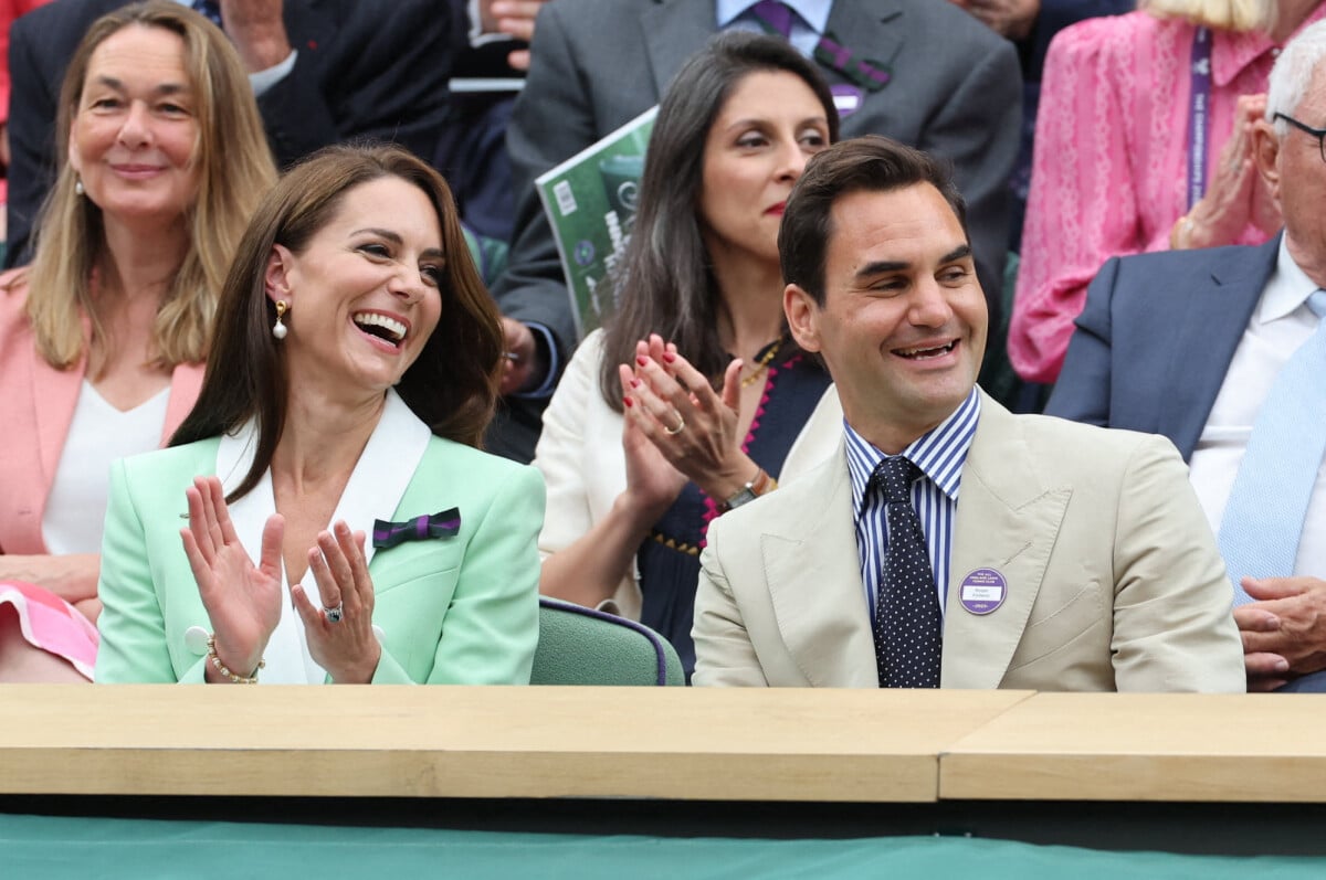 Photo : Kate Middleton, la princesse de Galles avec Roger Federer et ...