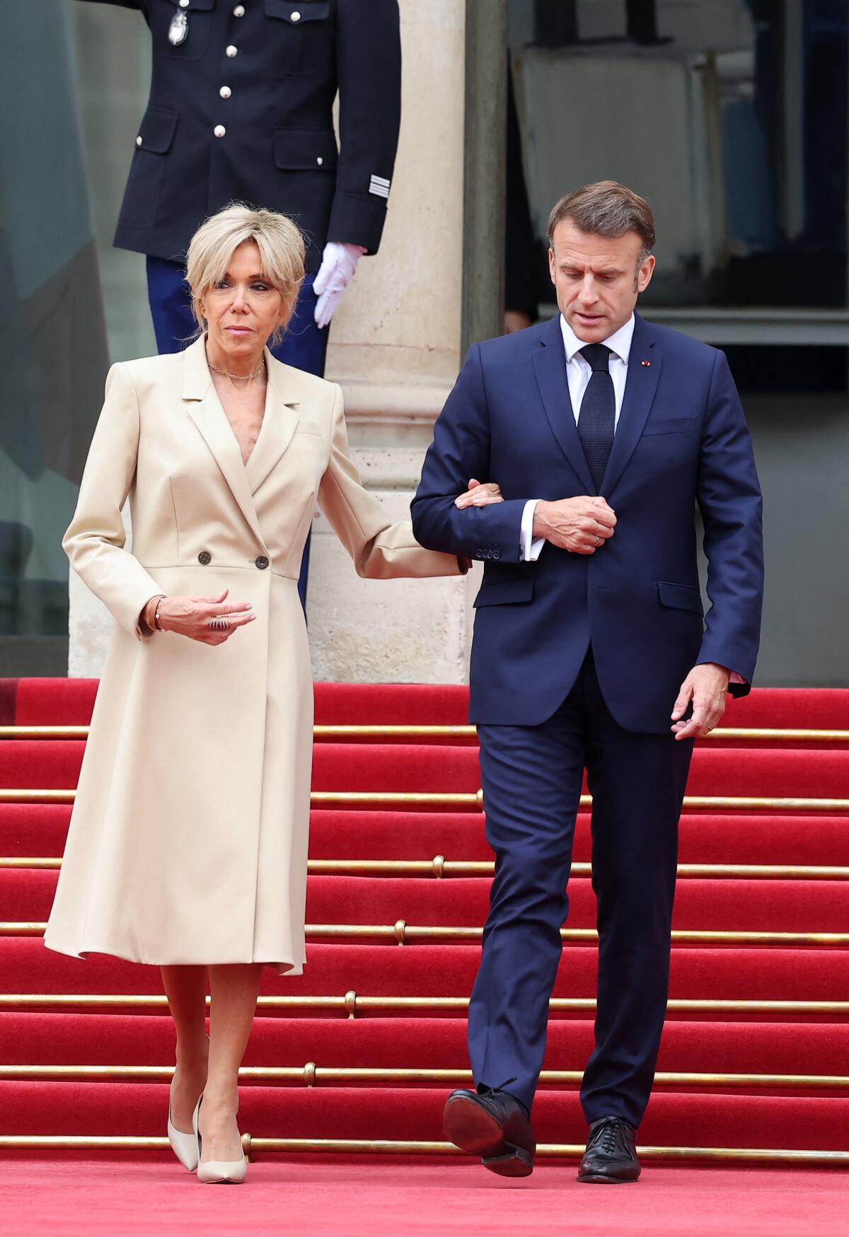 Photo : Brigitte et Emmanuel Macron - Président de la République ...
