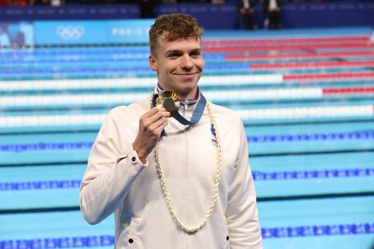 Photo : 31 juillet 2024, Paris, Ile-De-France, France : Leon Marchand ...
