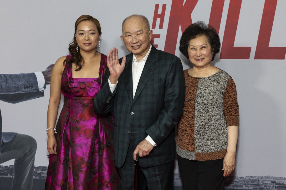 Photo : Angeles Woo, John Woo et Anne Chun-Lung Niu à l'avant-première de "The Killer" à Los ...