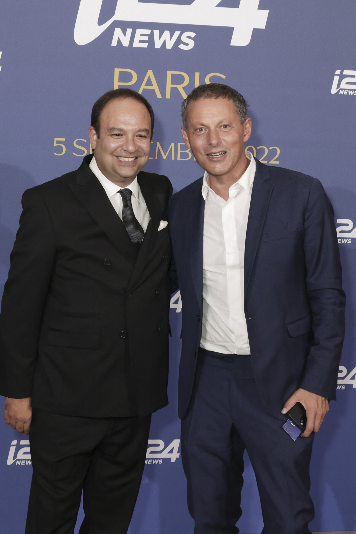 Photo : Frank Melloul (PDG de I24NEWS), Marc-Olivier Fogiel au ...