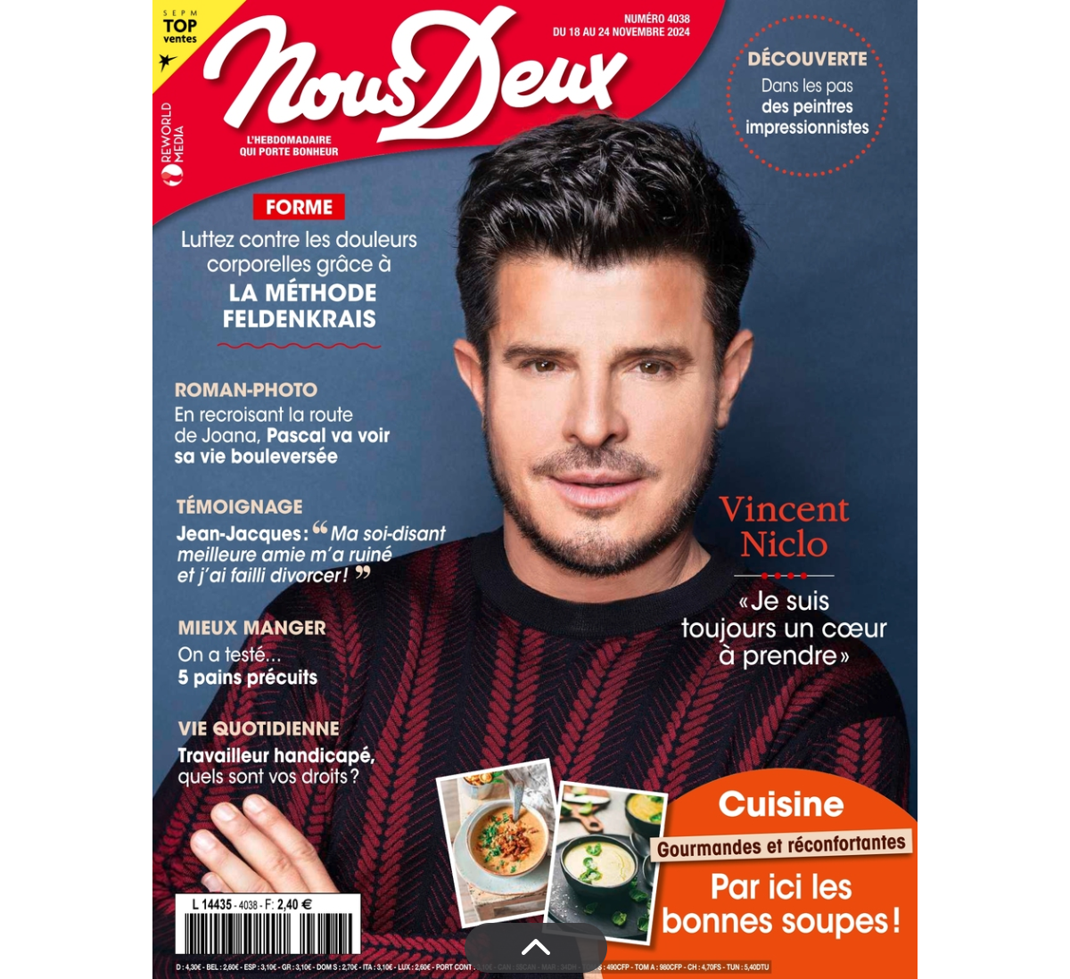 Photo : Couverture du magazine Nous Deux. - Purepeople