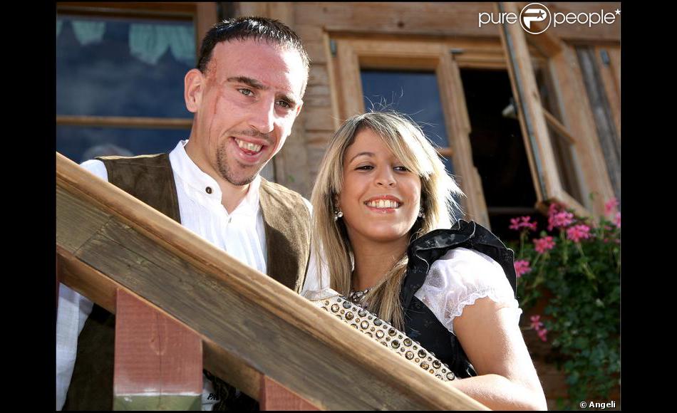 Franck Ribéry et sa femme Wahiba lors de l'Oktoberfest à Munich ...