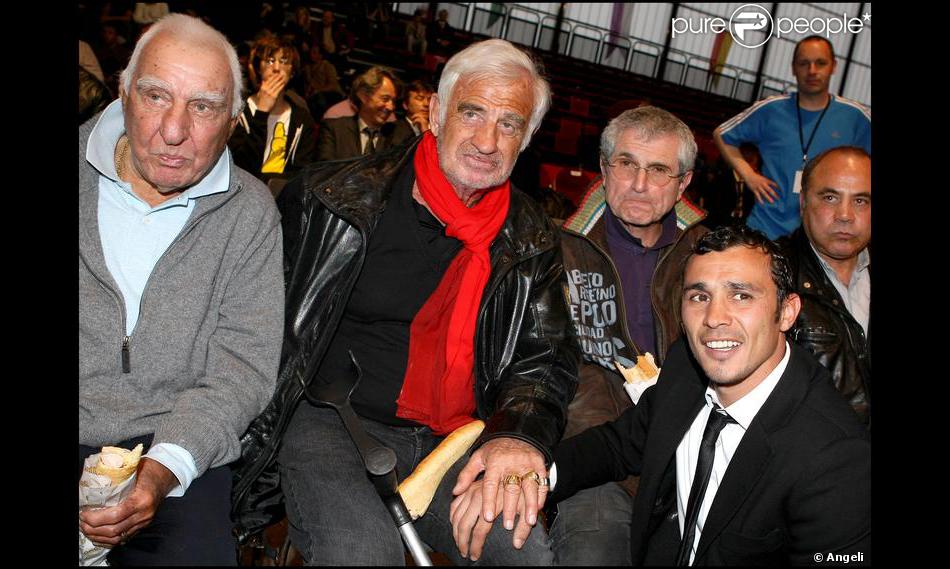 Jean-Paul Belmondo, Claude Lelouch et Brahim Asloum à la Halle Garnier ...
