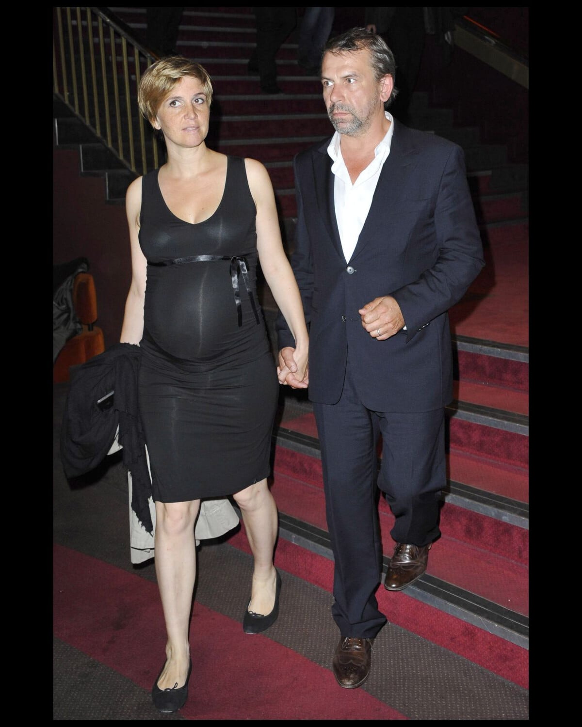 Photo : Philippe Torreton et sa femme Elsa Boublil attendant un heureux ...