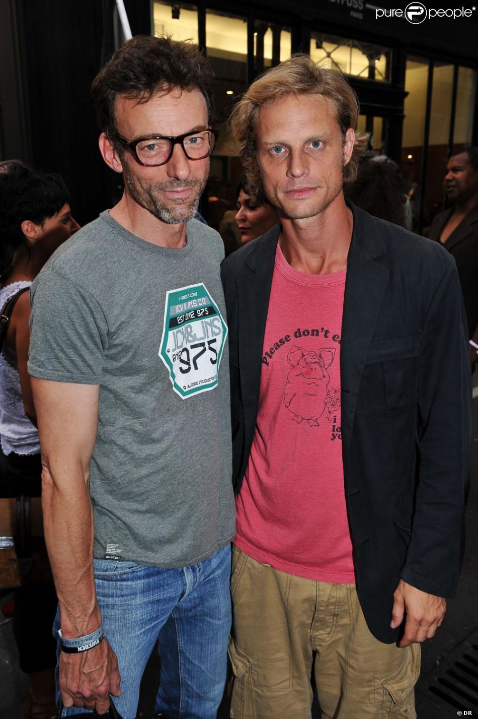 Alain Gossuin et Arnaud Lemaire lors du cocktail Jérôme Dreyfuss à ...