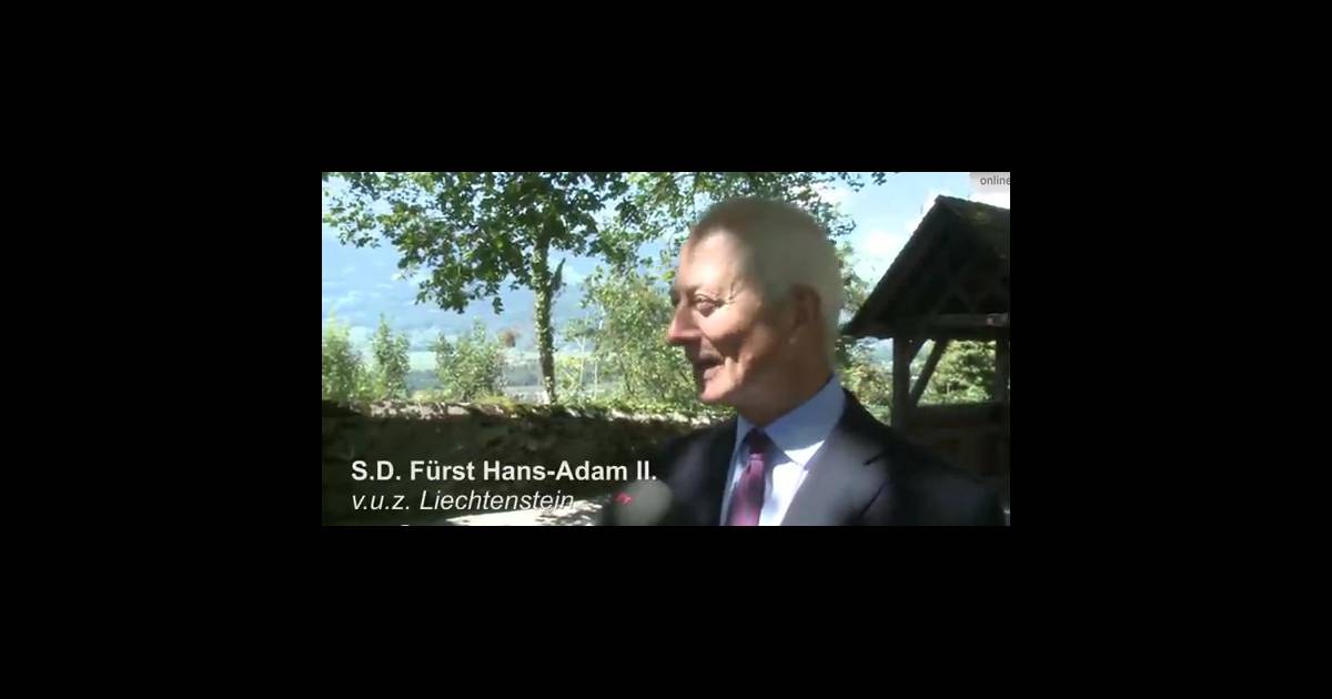 Interview avec le prince Hans Adam II de Liechtenstein à l'occasion de ...