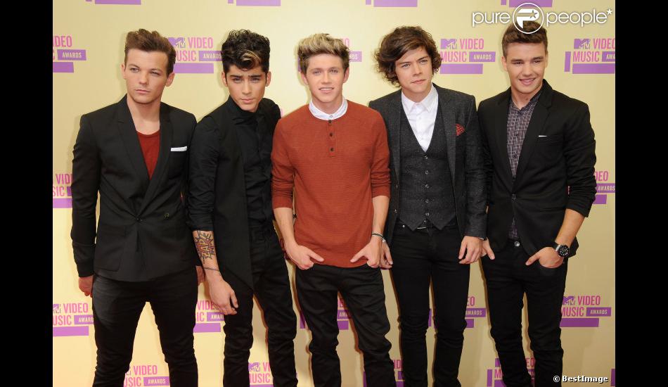 Le groupe One Direction aux MTV Video Music Awards à Los Angeles, le 6 ...