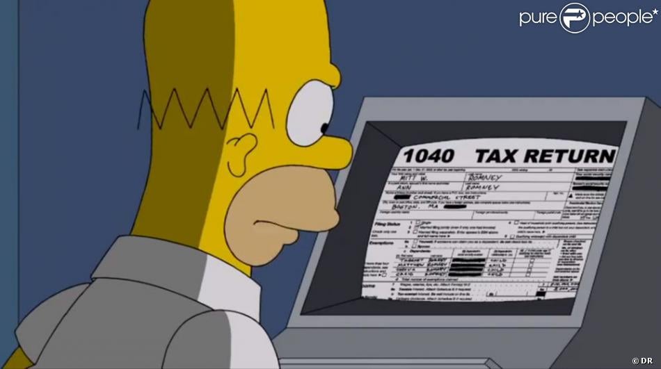 Homer vote dans un épisode des Simpsons - septembre 2012. - Purepeople