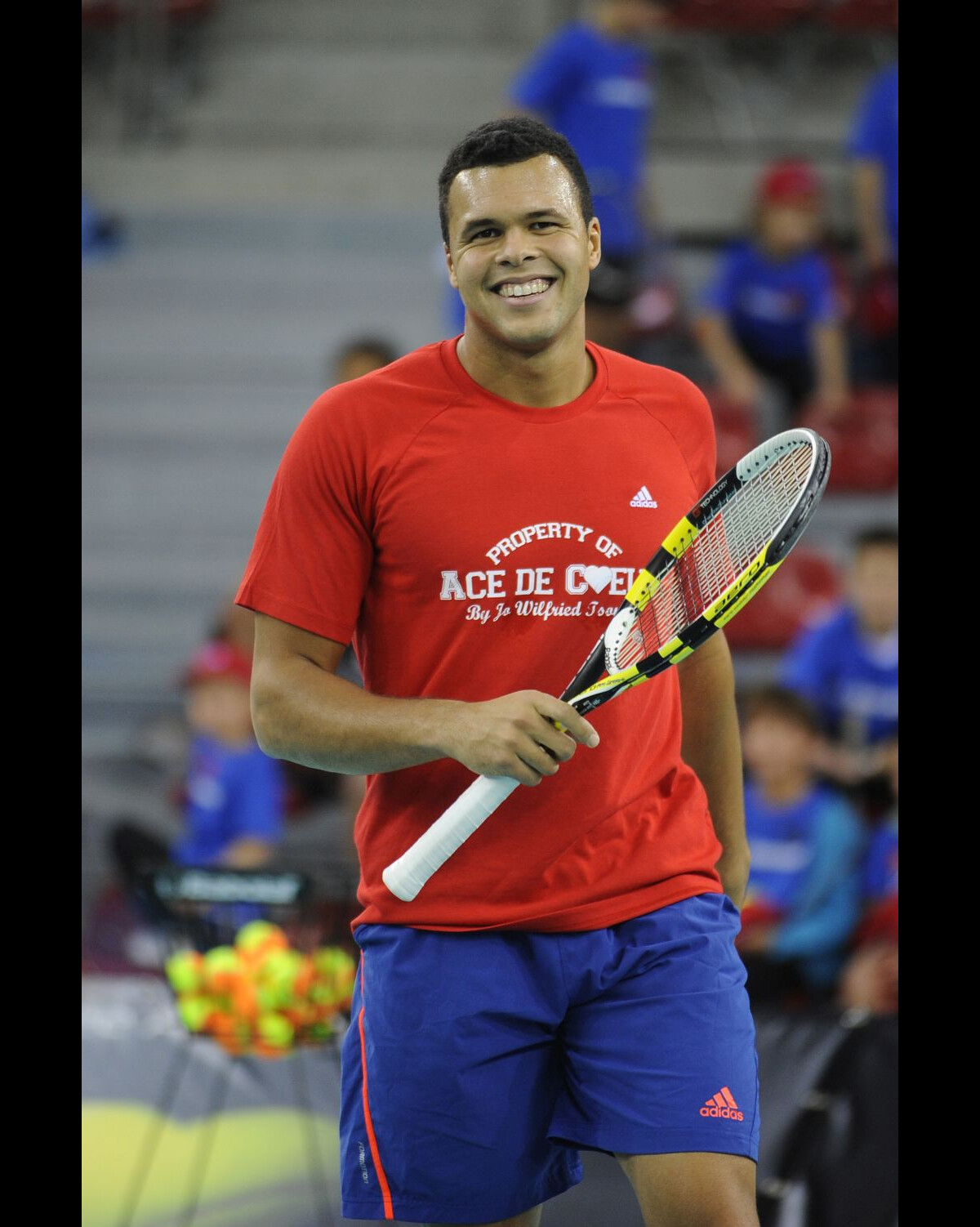 Photo : Jo-Wilfried Tsonga lors de l'évènement Ace de Coeur à la ...