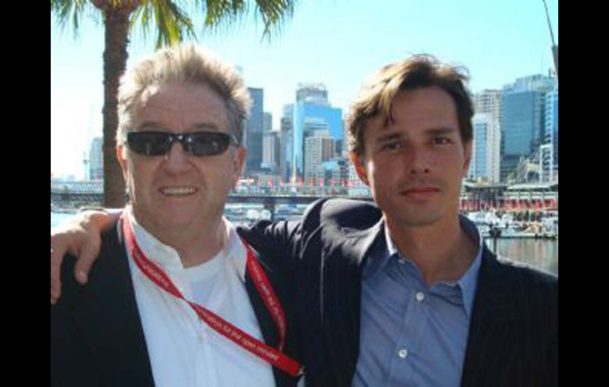 Photo : Peter Ikin et son compagnon Alexandre Despallières - Purepeople