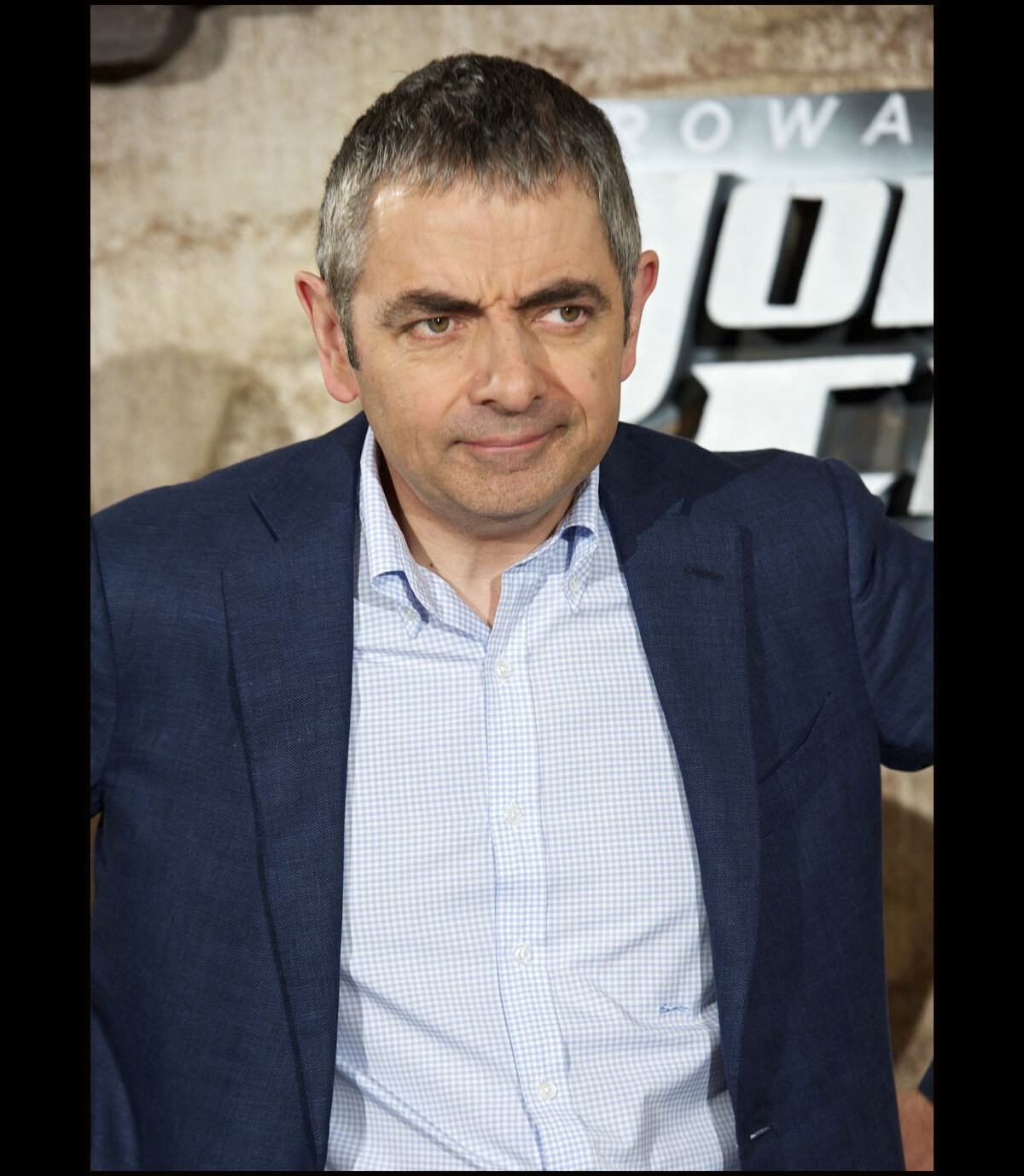 Photo : Rowan Atkinson pose au photocall de Johnny English, le retour ...