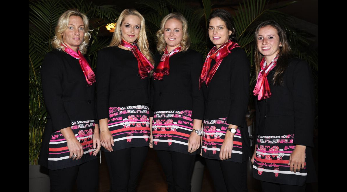 Photo : La capitaine allemande de Fed Cup Barbara Rittner et ses ...