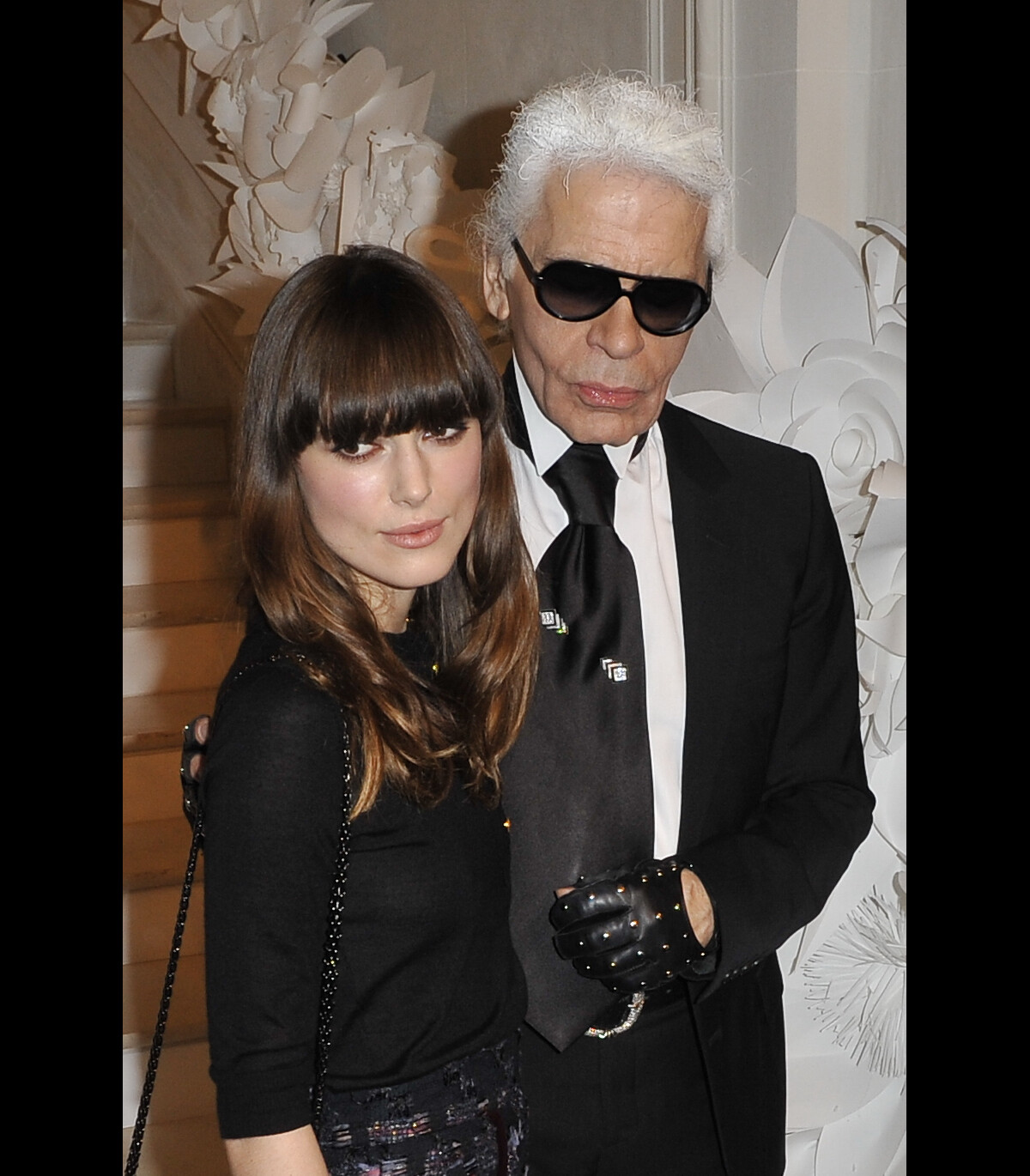 Photo : Keira Knightley et Karl Lagerfeld en 2009 - Purepeople