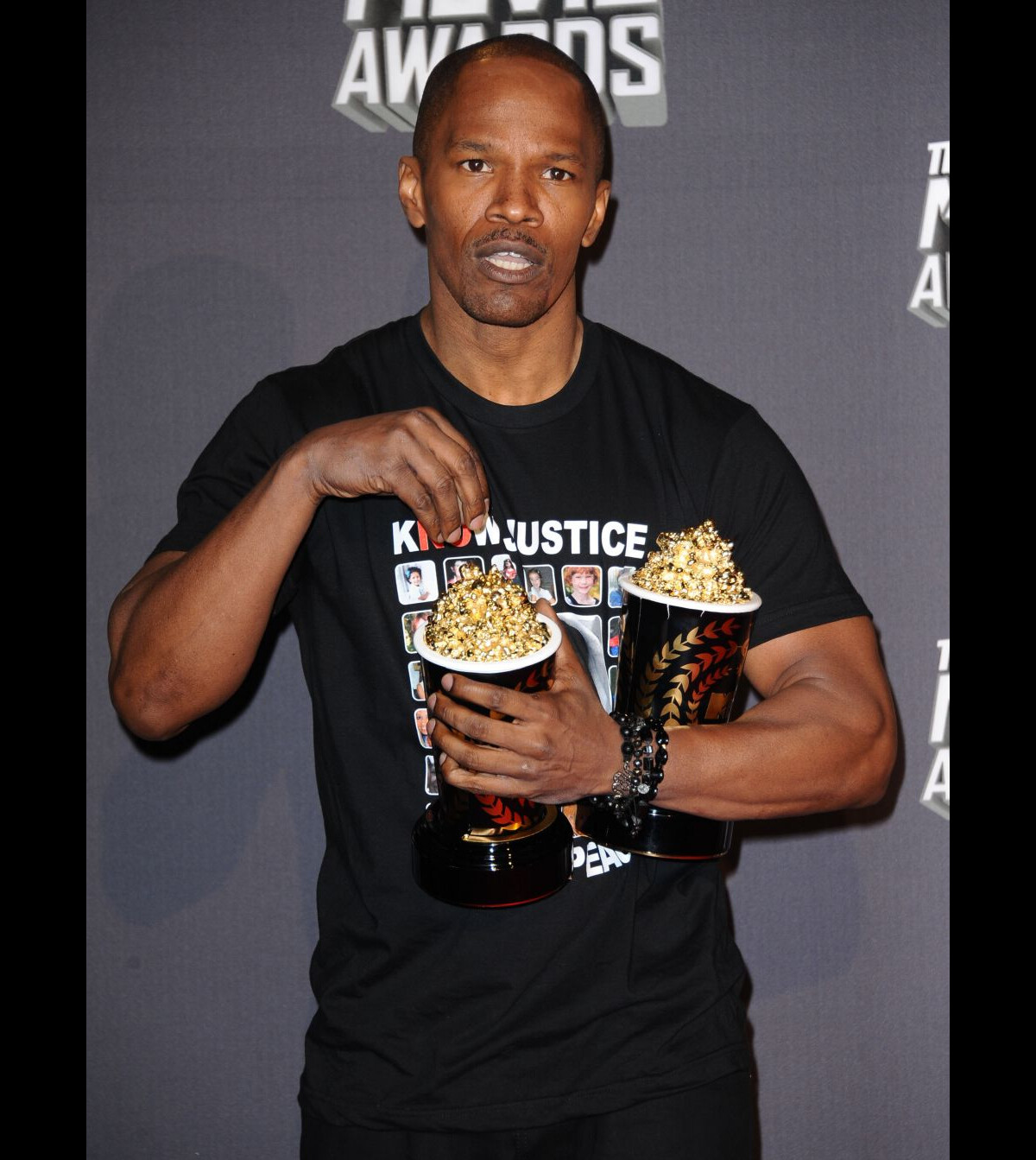Photo : Jamie Foxx aux MTV Movie Awards, à Los Angeles, le 14 avril ...