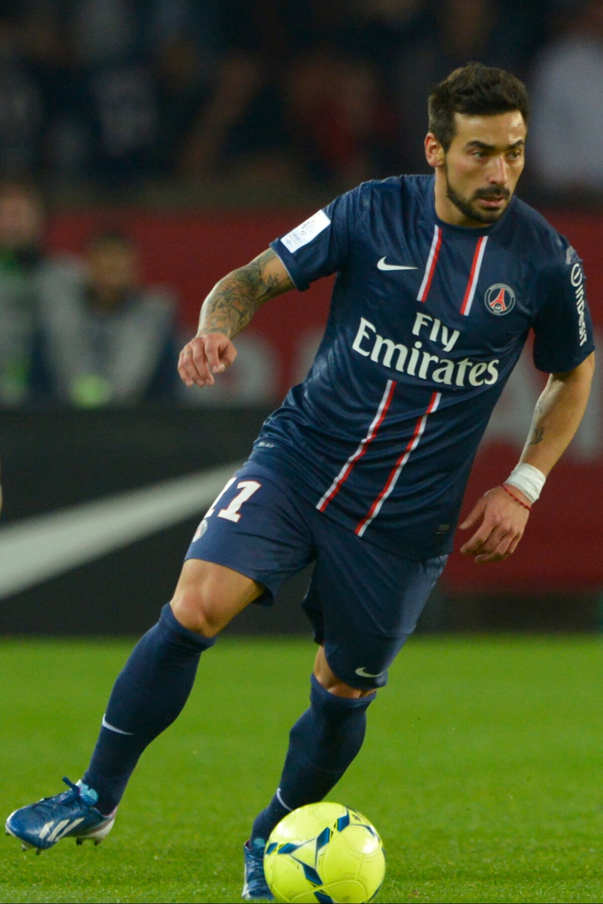 Photo : Ezequiel Lavezzi lors du match face à Nice à Paris, le 21 avril ...