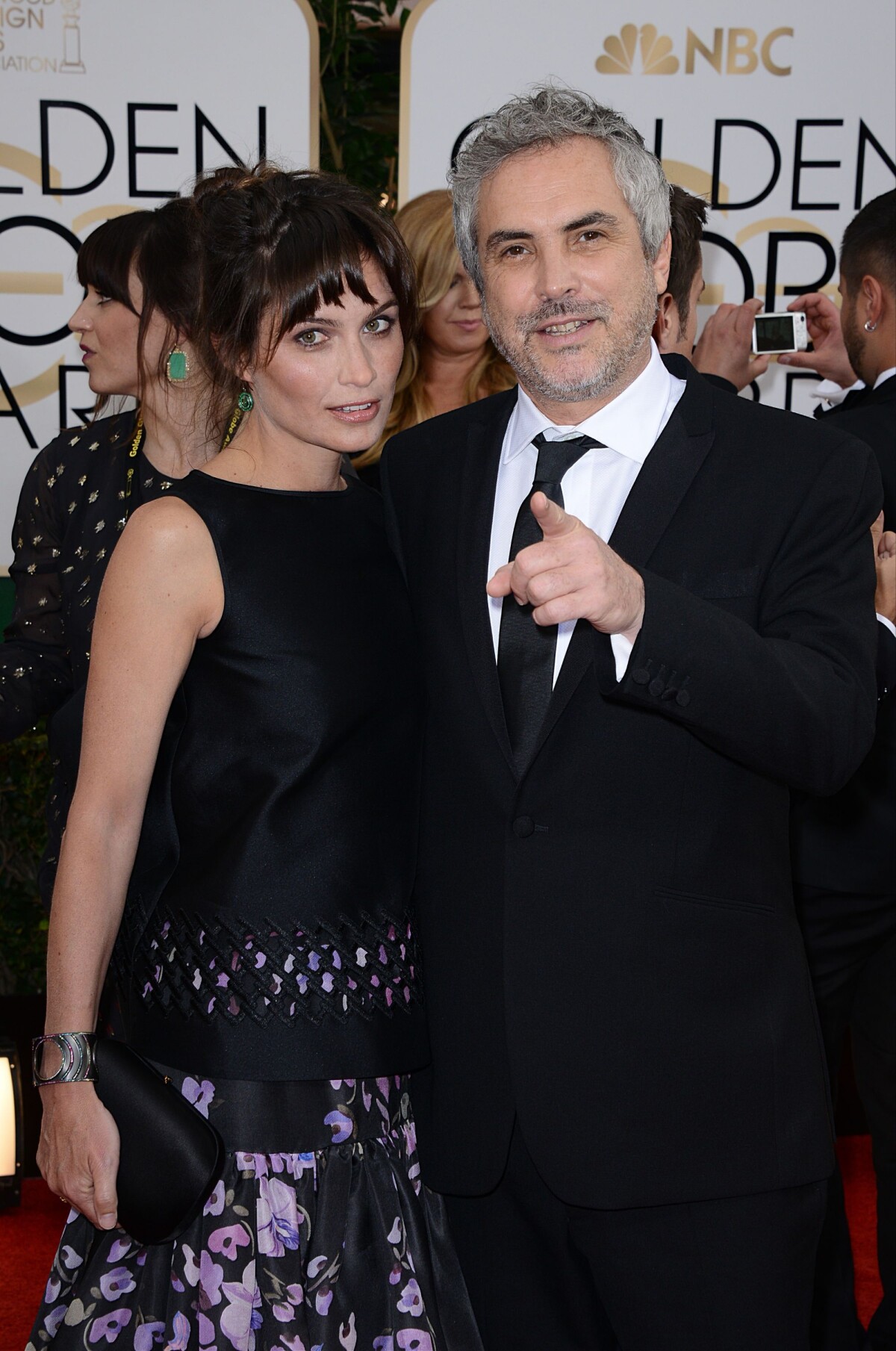 Photo : Sheherazade Goldsmith et Alfonso Cuaron lors des Golden Globe ...