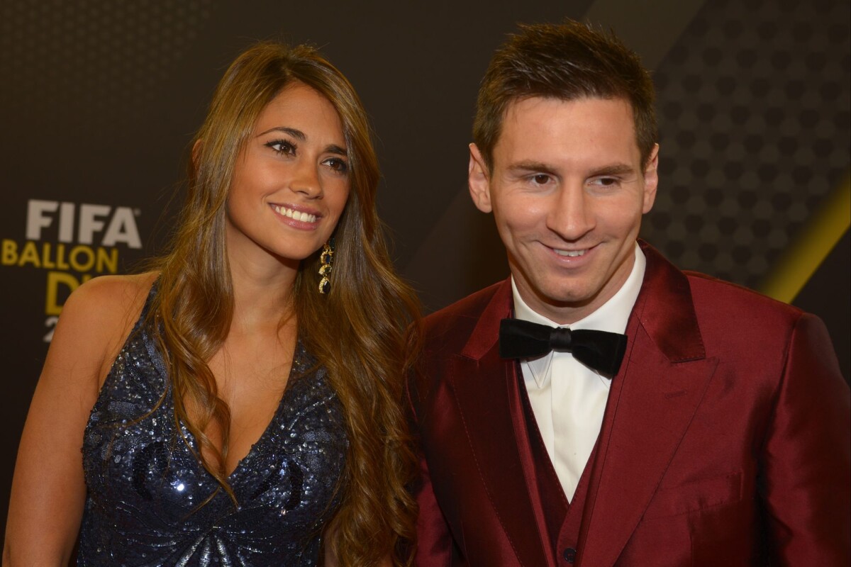 Photo : Lionel Messi et sa compagne Antonella Roccuzzo lors de la ...