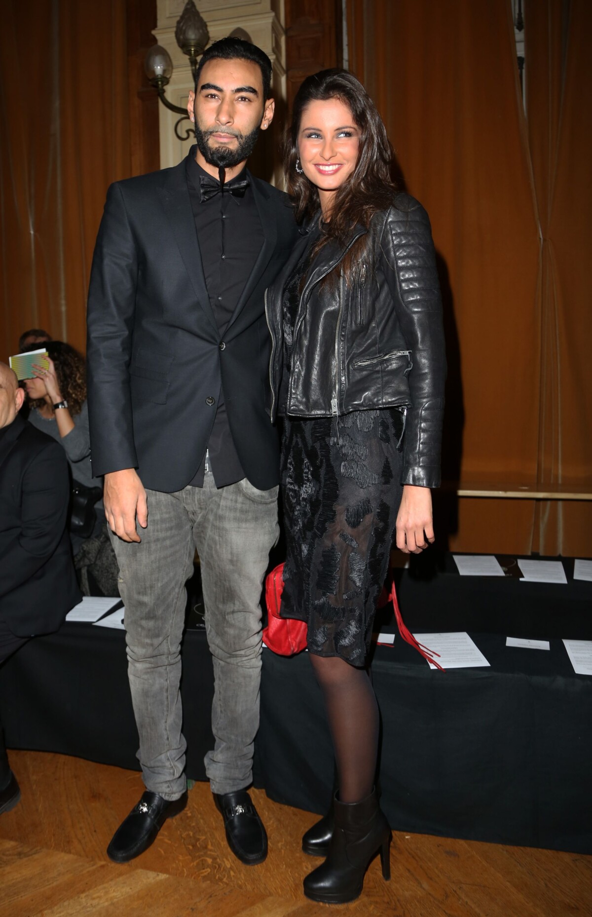 Photo : La Fouine et Malika Ménard au défilé de mode Oscar Carvallo ...