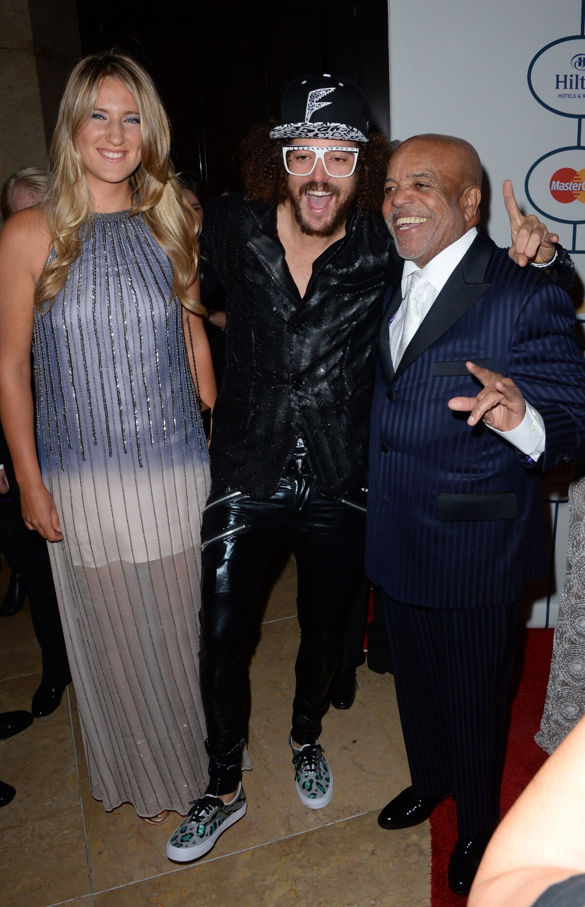 Photo : Victoria Azarenka, Redfoo et Berry Gordy à Los Angeles, le 25 ...